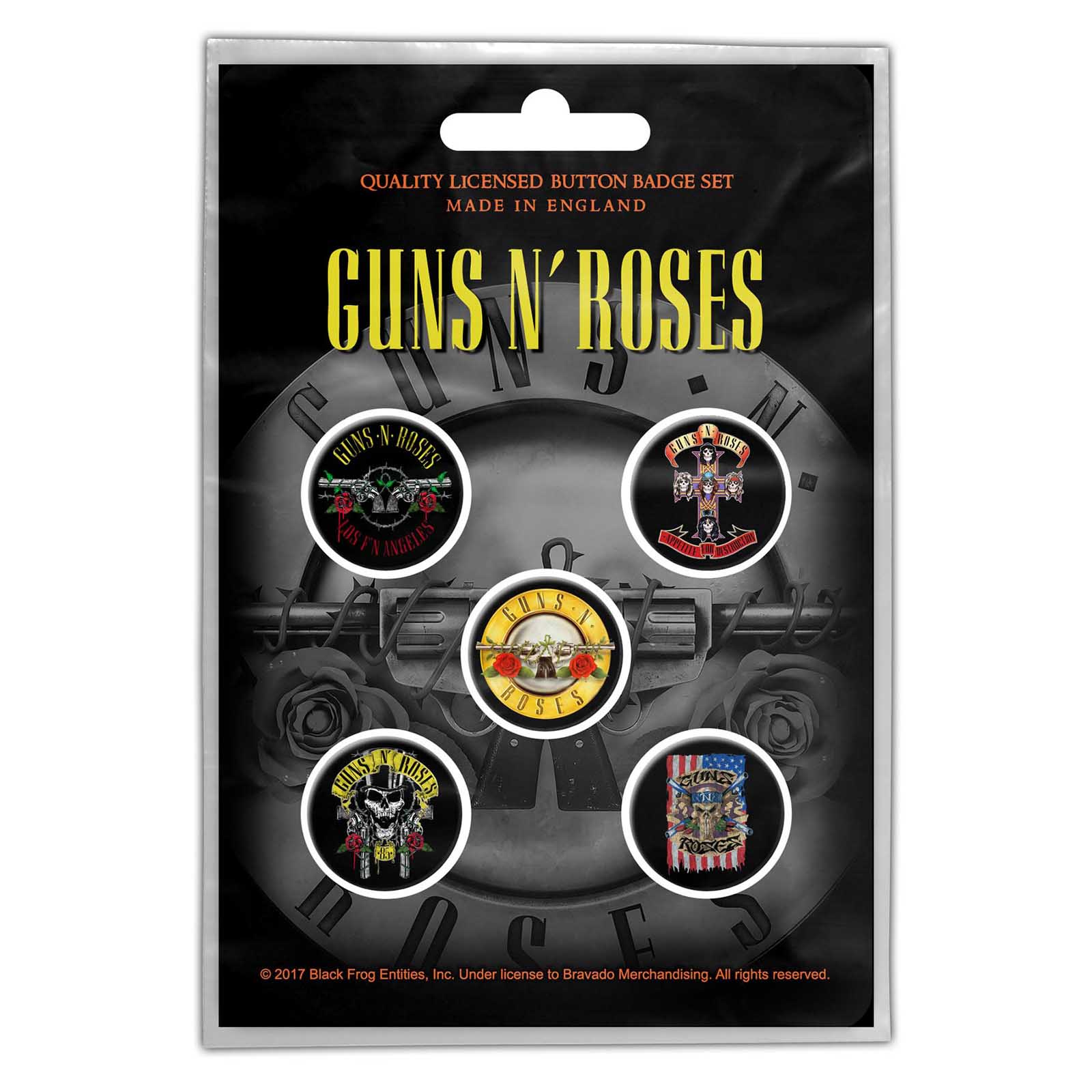 Guns N' Roses Button Badge Pack: Bullet Logo (Retail Pack)