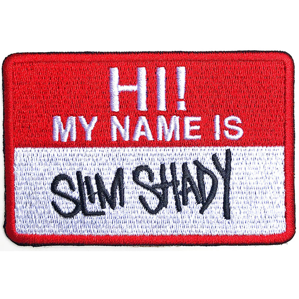 Eminem Standard Patch: Slim Shady Name Badge