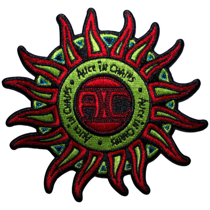 Alice In Chains Woven Patch: Sun Logo Colour